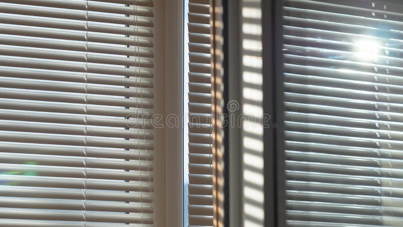 Sun is Shining and Glowing through the Blinds Stock Image - Image of ...