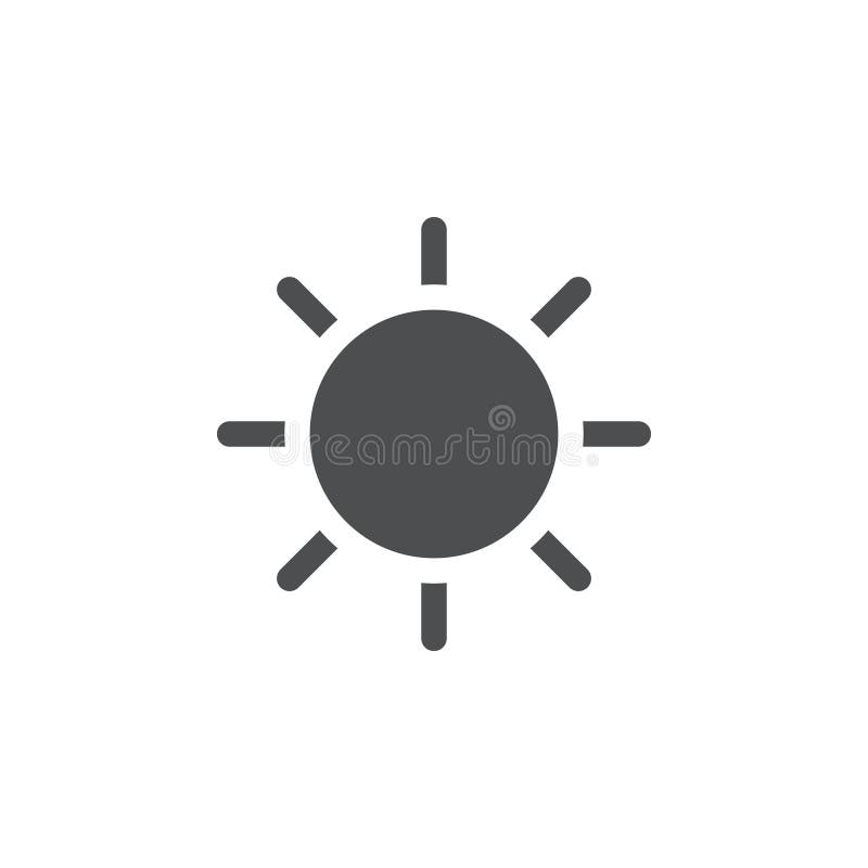 Sun Shining Icon Simple Vector Symbol Stock Vector - Illustration of ...