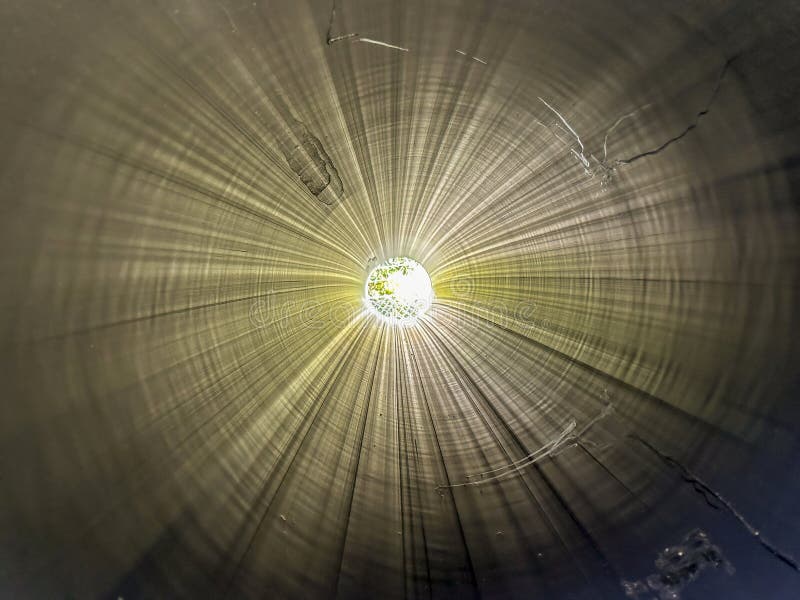 Sun Shining through a Long Section of Plastic Pipe Stock Image - Image ...