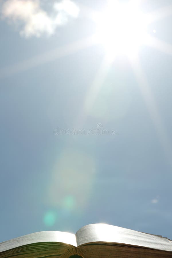 Sun shining on open book stock image. Image of outdoor - 14746695