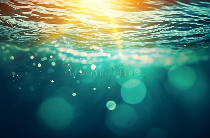 Sun Shining Over Ocean Water Stock Image - Image of horizon, daytime ...