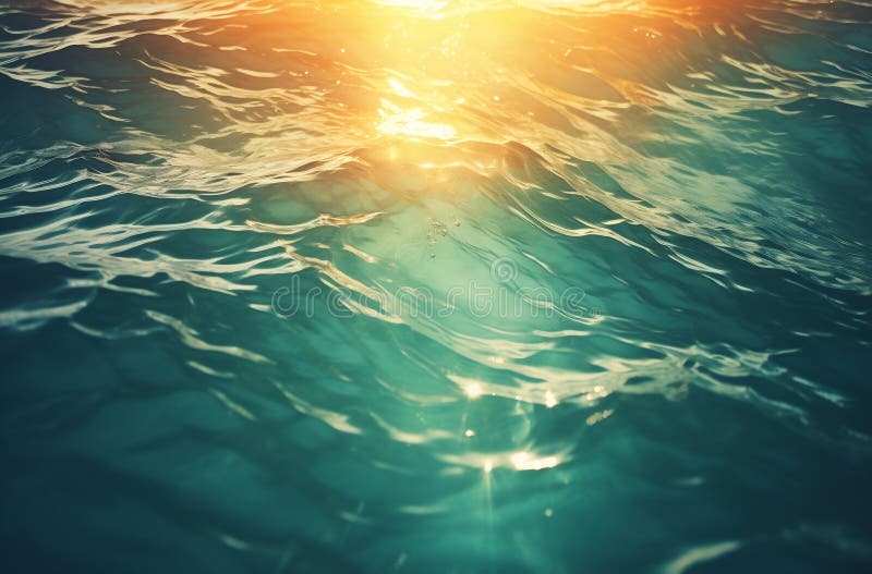 Sun Shining Over Ocean Water Stock Image - Image of beauty, marine ...