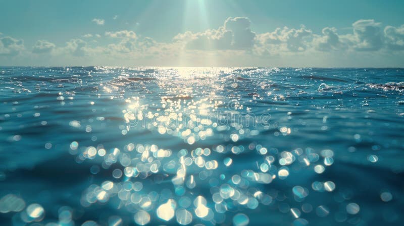 Sun Shining Over Ocean Waves Stock Image - Image of tropical, scenery ...