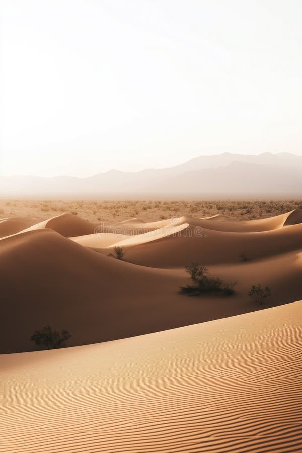 Sun Shining Over the Sand Dunes of the Desert Stock Image - Image of ...