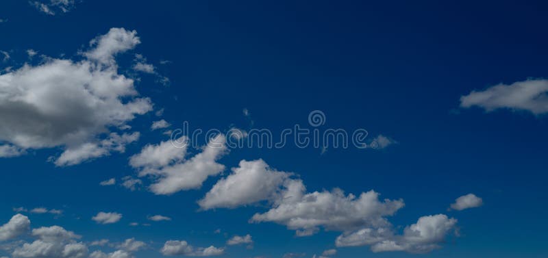 Sun Shining through the Puffy Clouds. White Clouds Banner. Beautiful ...