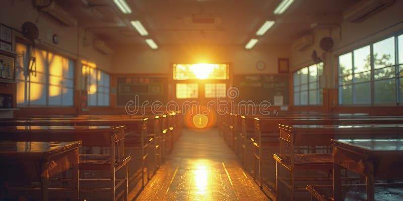 Sun Shining through School Windows Stock Image - Image of rays, indoor ...