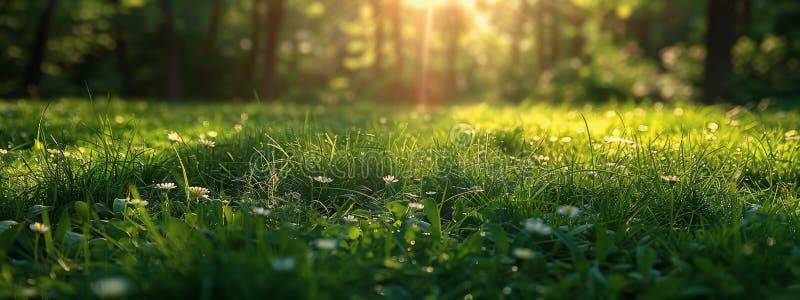 Sun Shining through Trees in Grass Stock Photo - Image of sunlight ...