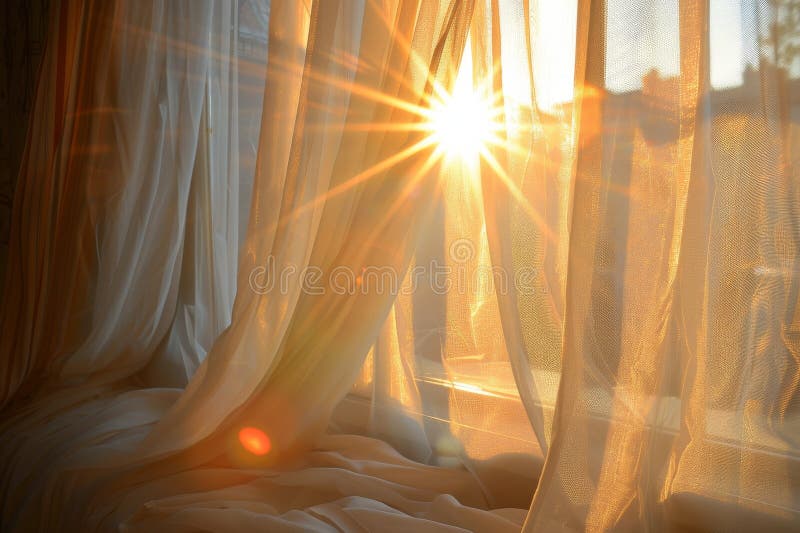 The Sun is Shining through the Window, Casting a Warm Glow on the ...