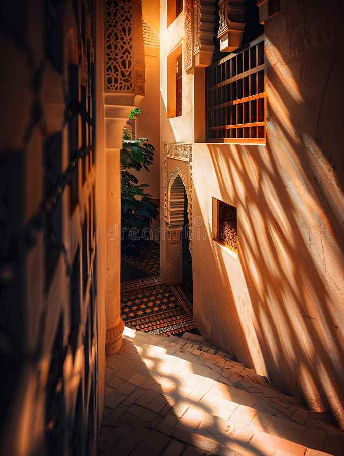 The Sun is Shining through the Windows of a Building Stock Photo ...