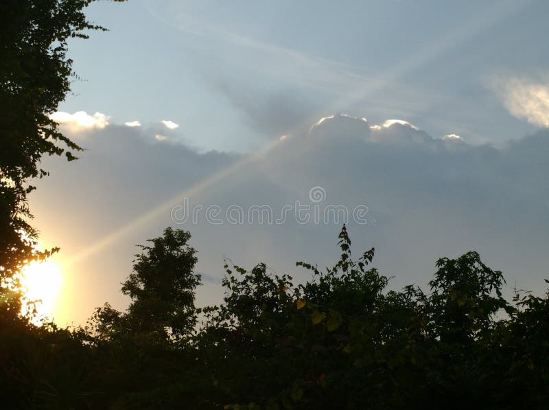 Sun Shot Rays stock photo. Image of cloud, shot, crossing - 139808160