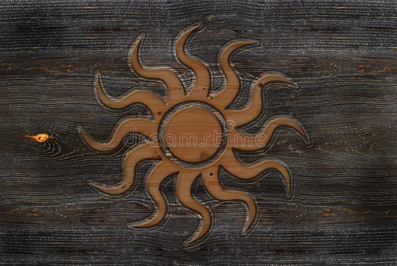 Sun sign stock illustration. Illustration of carved, carving - 11961000