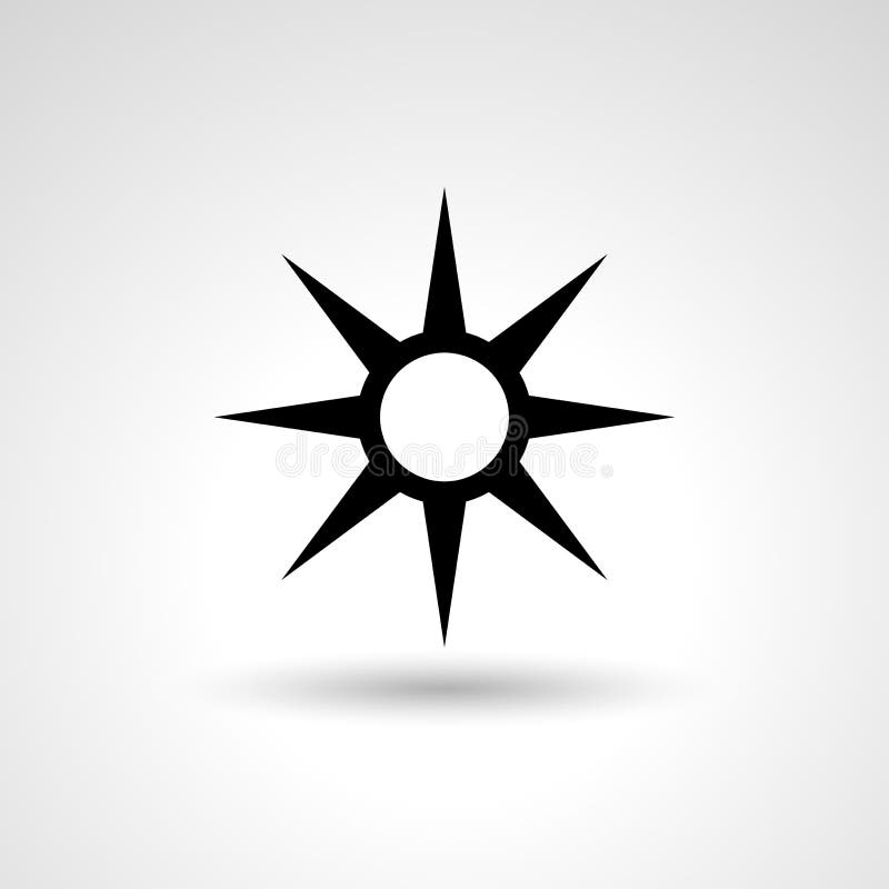 Sun Sign. Sun Isolated Simple Icon Stock Vector - Illustration of ...