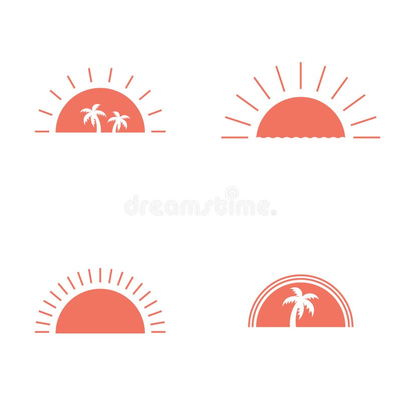 Sun signs set stock vector. Illustration of tree, design - 275553940