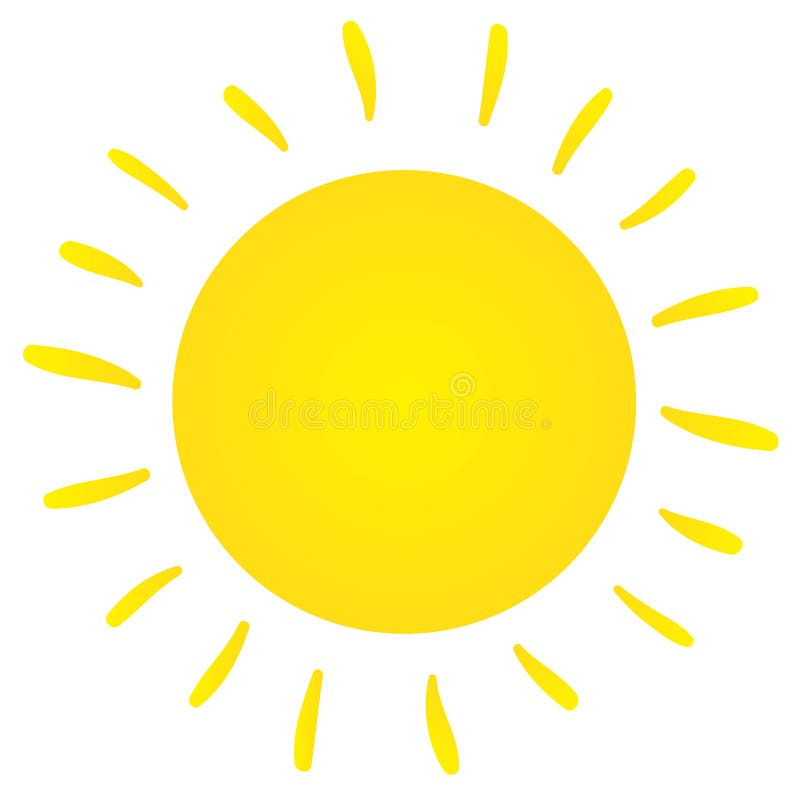 Sun Shine Bright Yellow Gold Simple Isolated Stock Illustration ...
