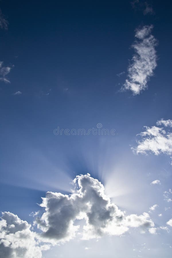 Amazing Sun and Moon High in the Blue Sky. Stock Photo - Image of high ...