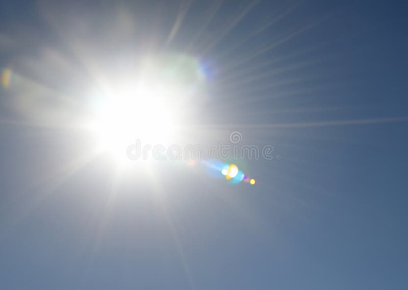 Sun in the sky background. stock illustration. Illustration of ...