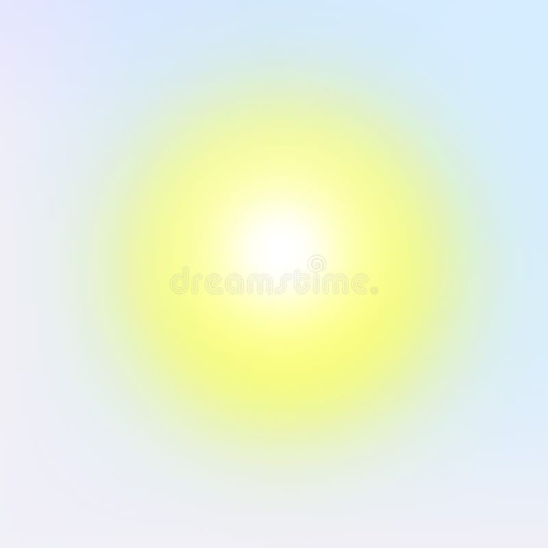 Sun in the Sky with the Bright Effect and Glows. Bright Sunshine Stock ...