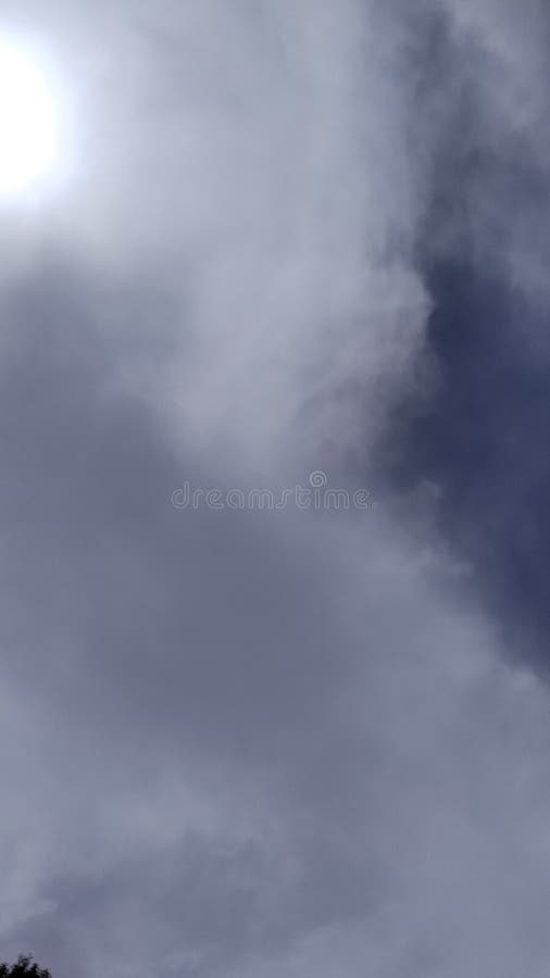 The Sun, the Sky and the Clouds on a Rainy Day Stock Photo - Image of ...