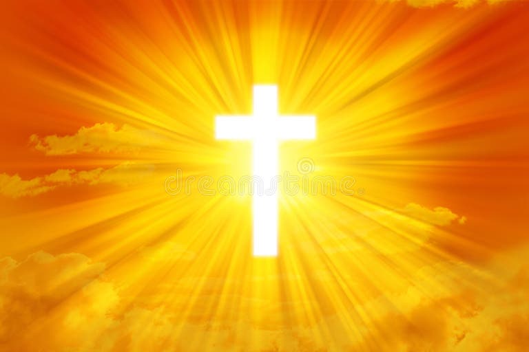 Golden Cross Light Rays Background Stock Illustrations – 281 Golden ...