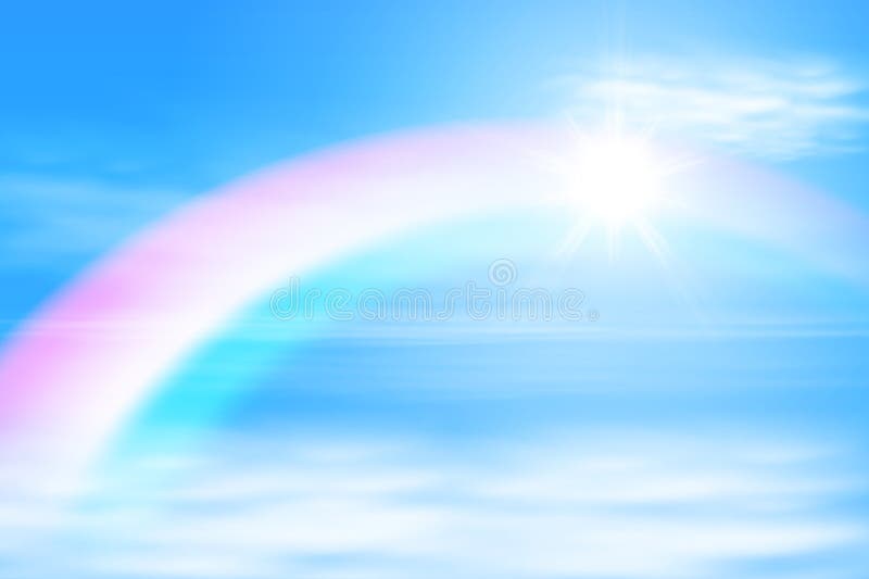 Sky Rainbow Sun Background stock photo. Image of sunrise - 32762572