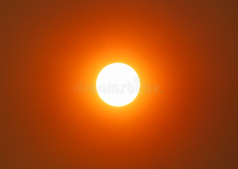 The Sun in the Sky in the Smoke from the Fire. Stock Photo - Image of ...