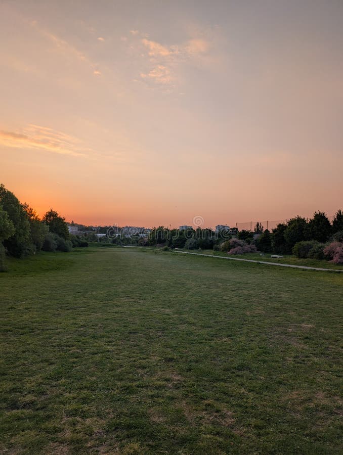 The Sun is Sleep in Paris Center Stock Photo - Image of paris, evening ...