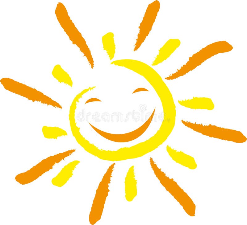 Sun with Smile, Sun and Children`s Logo Stock Vector - Illustration of ...