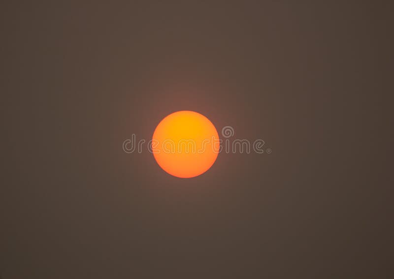 Sun in Smoke and Pollution Haze of Chiangmai Stock Photo - Image of ...