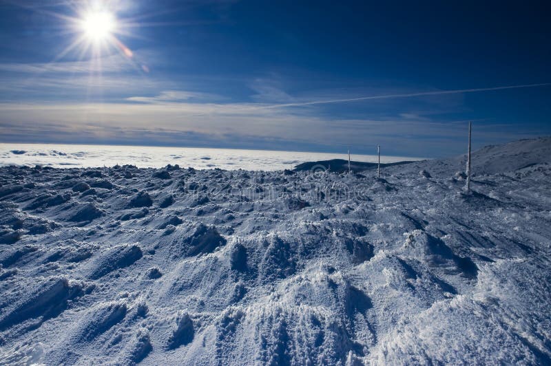 Sun and snow stock photo. Image of trail, holiday, snow - 16598082
