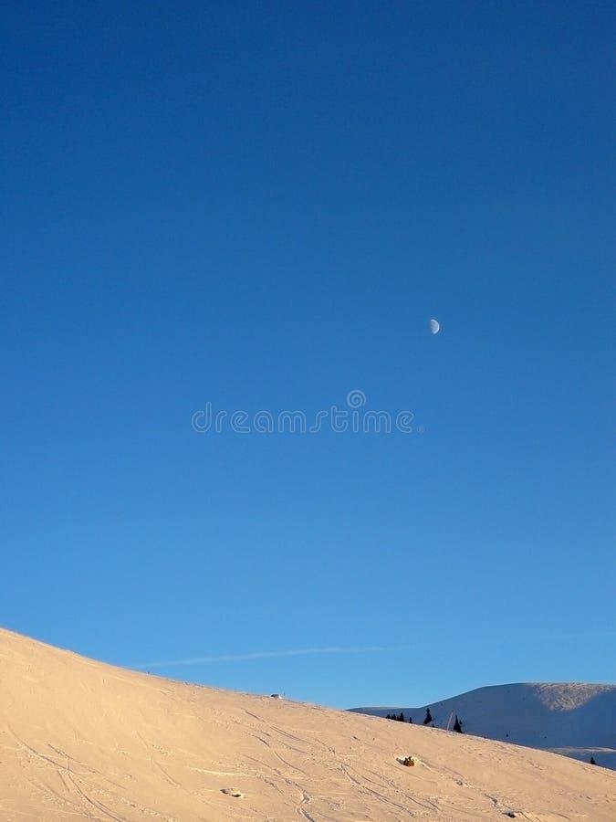 Sun snow and moon stock photo. Image of peace, blue, peak - 13118850