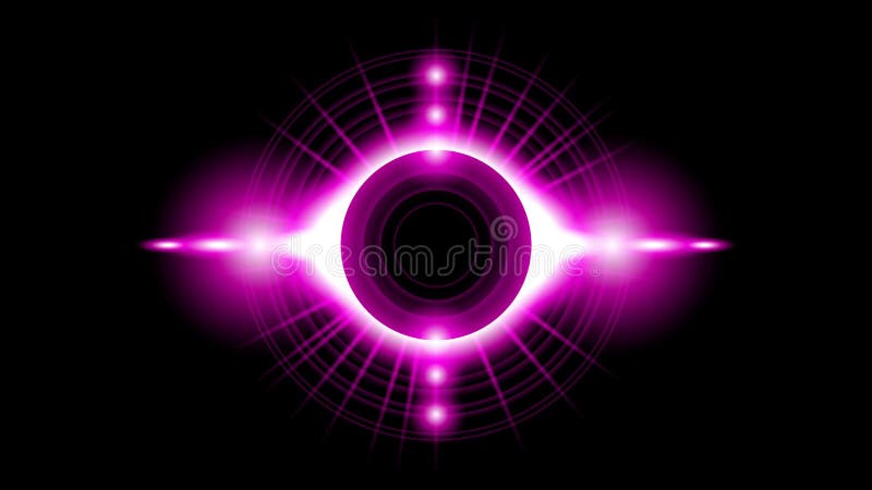 Sun Eclipse Orange Color Fire Dark Background Vector Moon Design Style ...