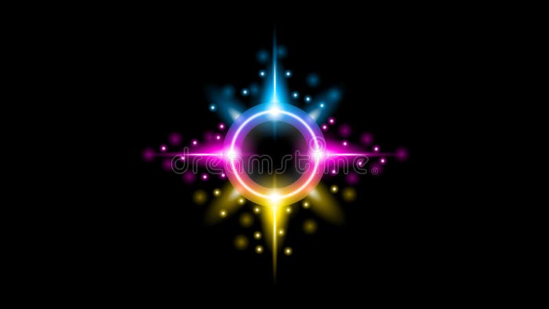 Sun Eclipse Orange Color Fire Dark Background Vector Moon Design Style ...