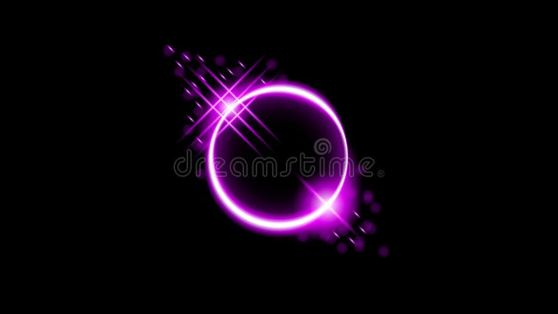 Sun Solar Eclipse Pink Fire Dark Background Vector Moon Design Space ...