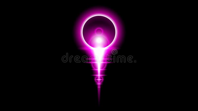 Sun Solar Eclipse Pink Fire Dark Background Vector Moon Design Space ...