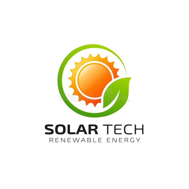 Sun Solar Energy Logo Design Template. Eco Energy Logo Design Stock ...