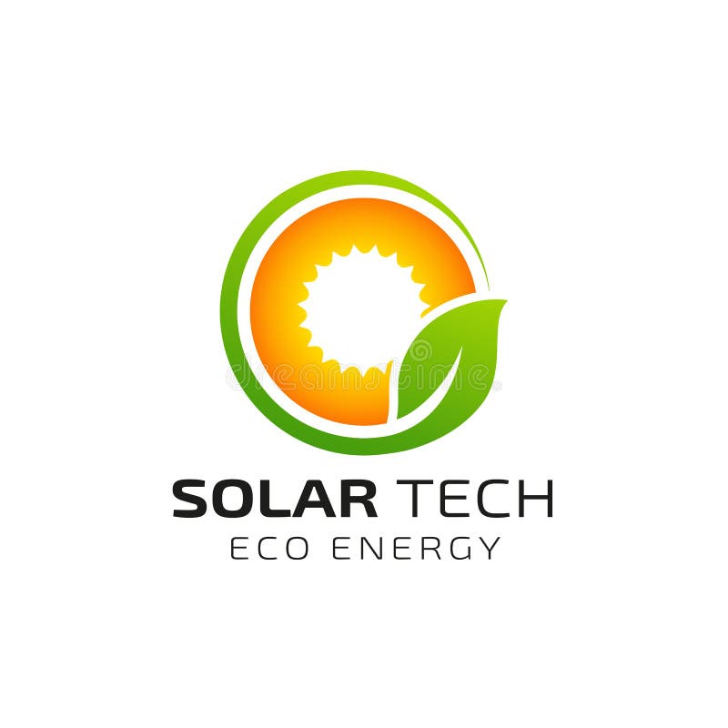Sun Solar Energy Logo Design Template. Solar Tech Logo Design Stock ...