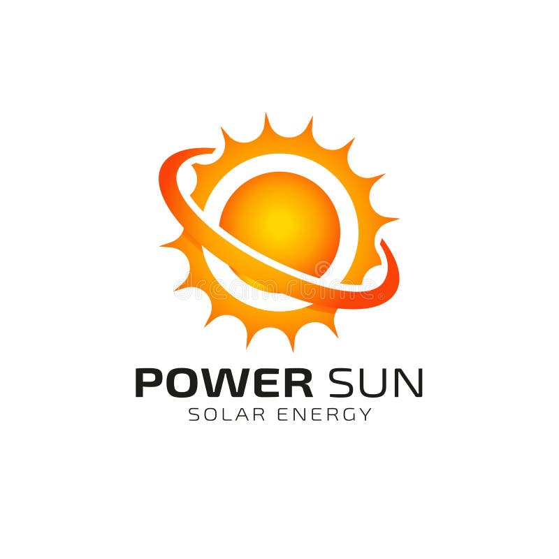 Sun Solar Energy Logo Design Template. Solar Tech Logo Design Stock ...