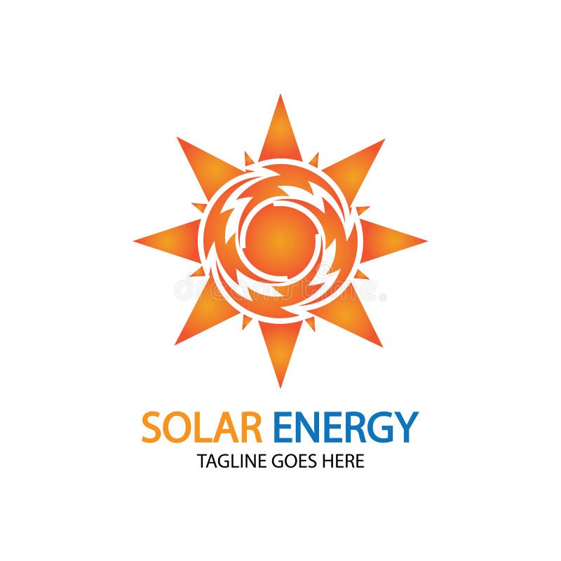 Sun Solar Energy Logo Design Template. Solar Tech Logo Designsv Stock ...