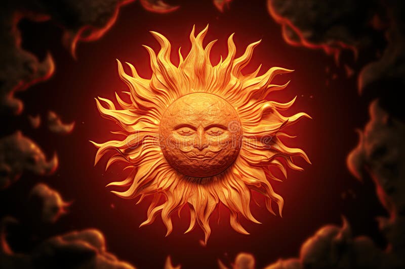 The Sun with Solar Flares in Cosmos. Generative Ai Stock Photo - Image ...