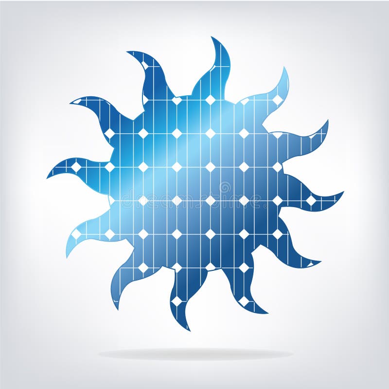 Sun with Solar Panels Texture Stock Vector - Illustration of ...