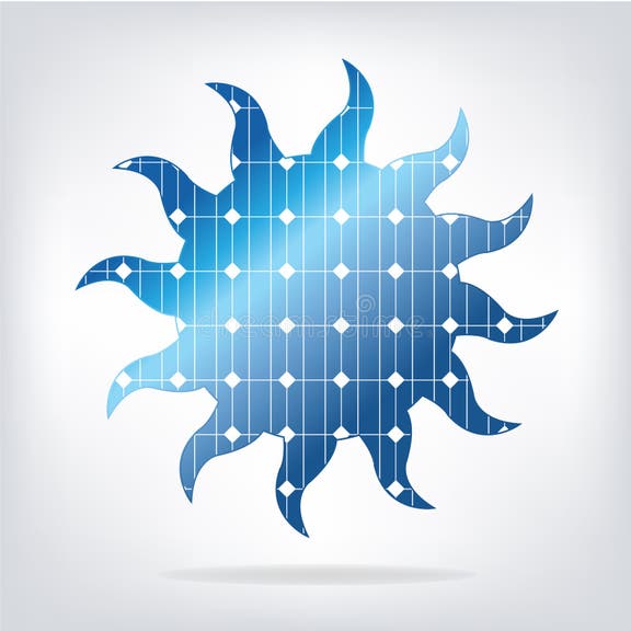 Sun with Solar Panels Texture Stock Vector - Illustration of ...