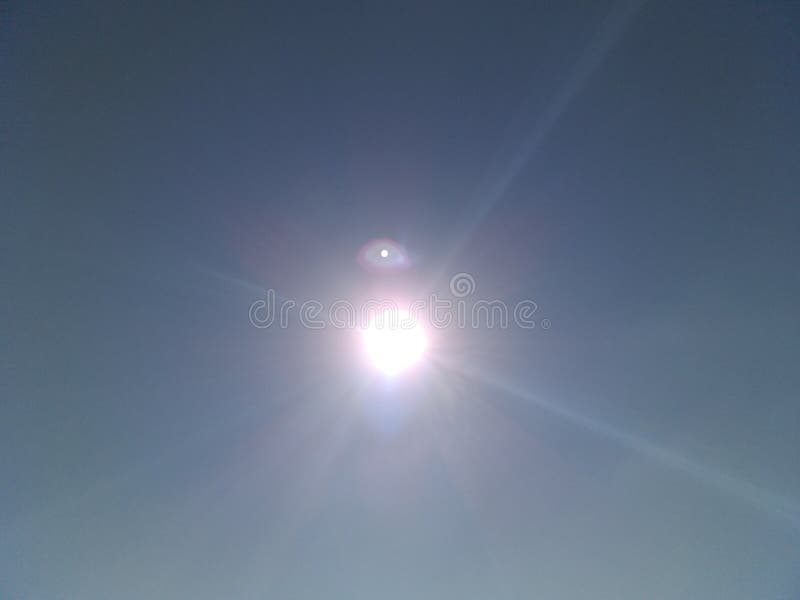 The Sun with Something Above with the Sky Stock Image - Image of planet ...