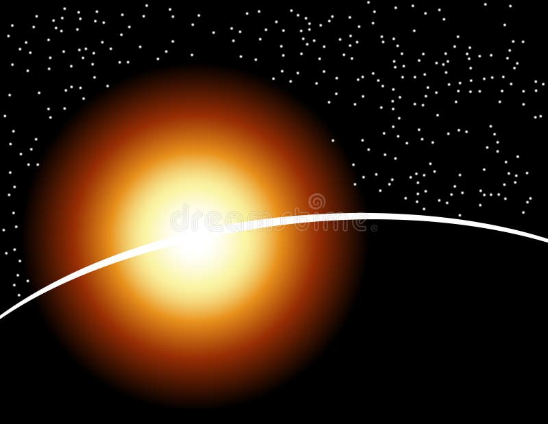 Sun in the space stock vector. Illustration of dimensional - 10764358