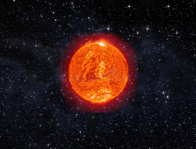 Sun and Sunspots As Viewed through Heliofilter Stock Illustration ...