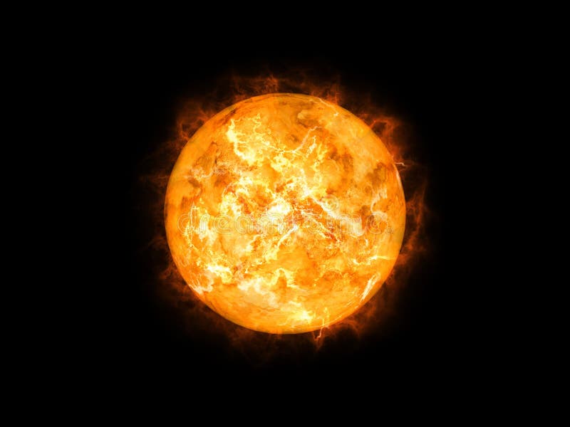 Sun in space stock illustration. Illustration of glowing - 26932014