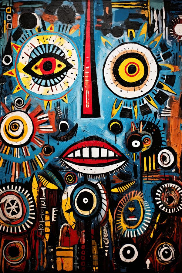 The Sun in Space. Abstract Art Style Poster Design Stock Image - Image ...