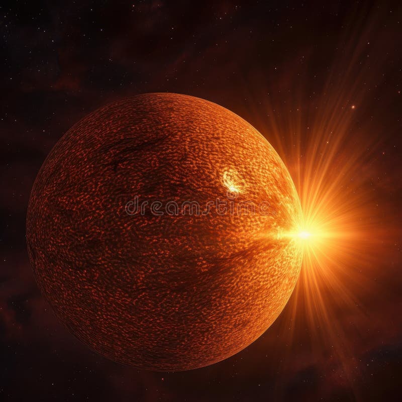 Sun is in the Space. Beautiful Illustration Picture Stock Illustration ...