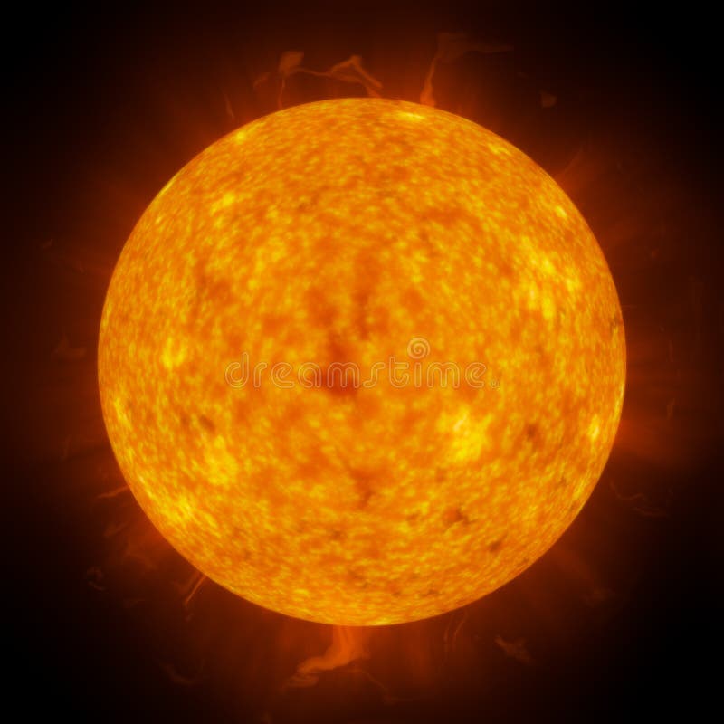 The Sun in Space stock illustration. Illustration of light - 61917931