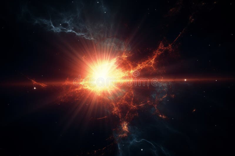 Sun Space Explosion Galaxy. Generate Ai Stock Illustration ...