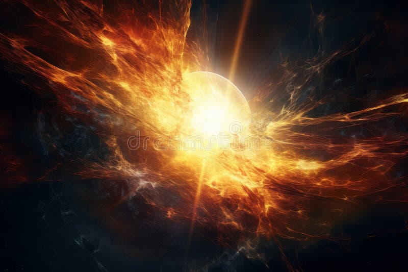 Sun Space Explosion Glow. Generate Ai Stock Illustration - Illustration ...